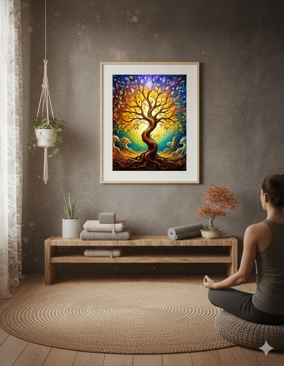 Boho Chakra Tree Wall Art Spiritual Decor - Etsy