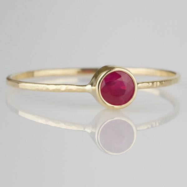 Natural Ruby Ring - Etsy