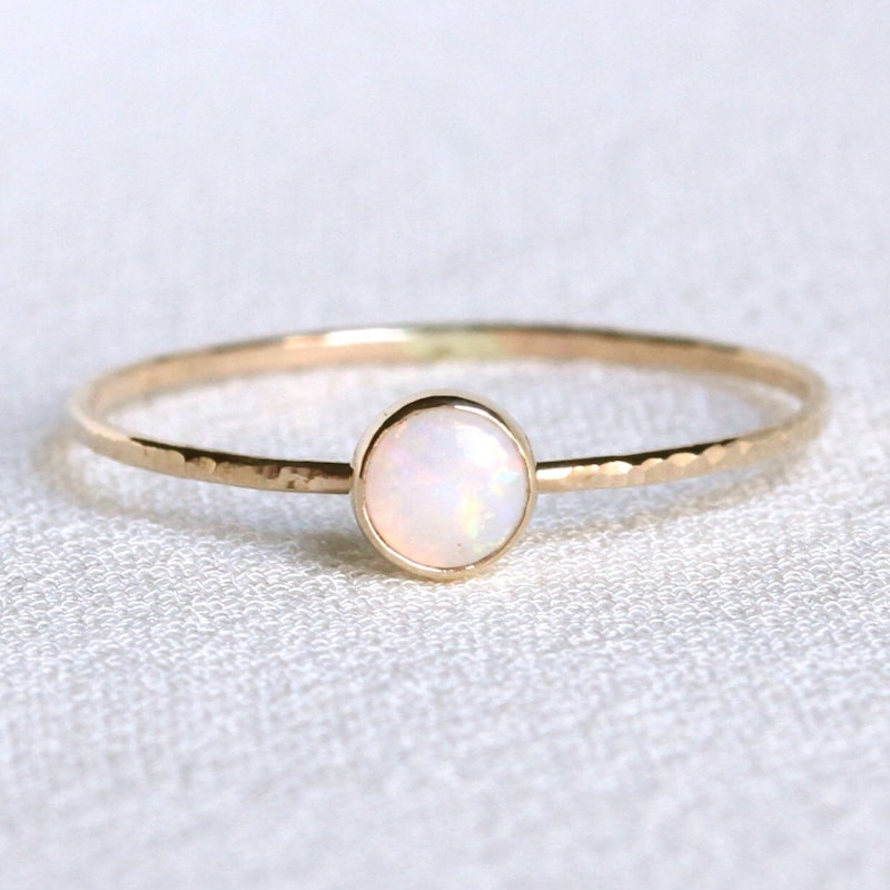 Simple Opal Ring - Etsy