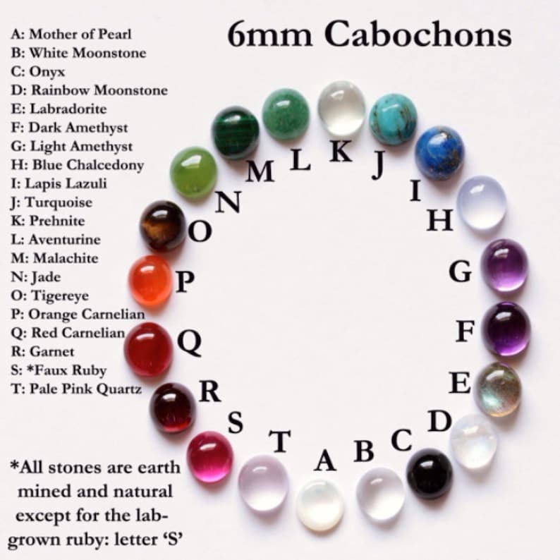 Select Two Stones - SOLID 14k Gold Gemstone Stack Rings - Dainty ...