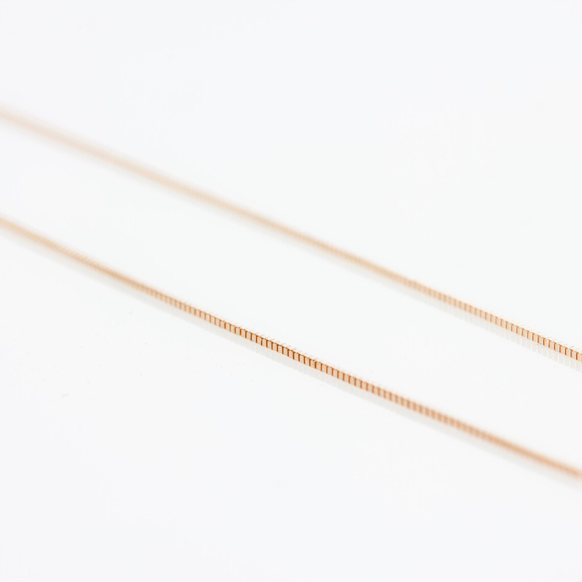 SOLID Gold Thin Plain Chain Delicate 14k Gold Box Chain | Etsy