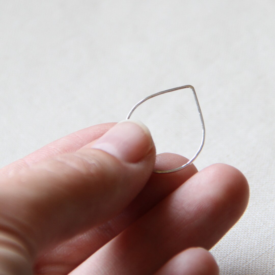 Drop Stack Ring 14k SOLID Gold - Gold Drop Ring - Dainty Gold Ring ...