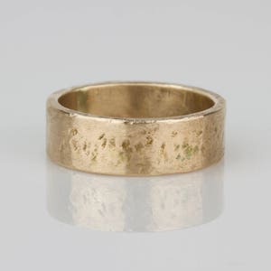 Rustic Wedding Band | Mens Wedding Ring | Hammered Wedding Band | SOLID ...