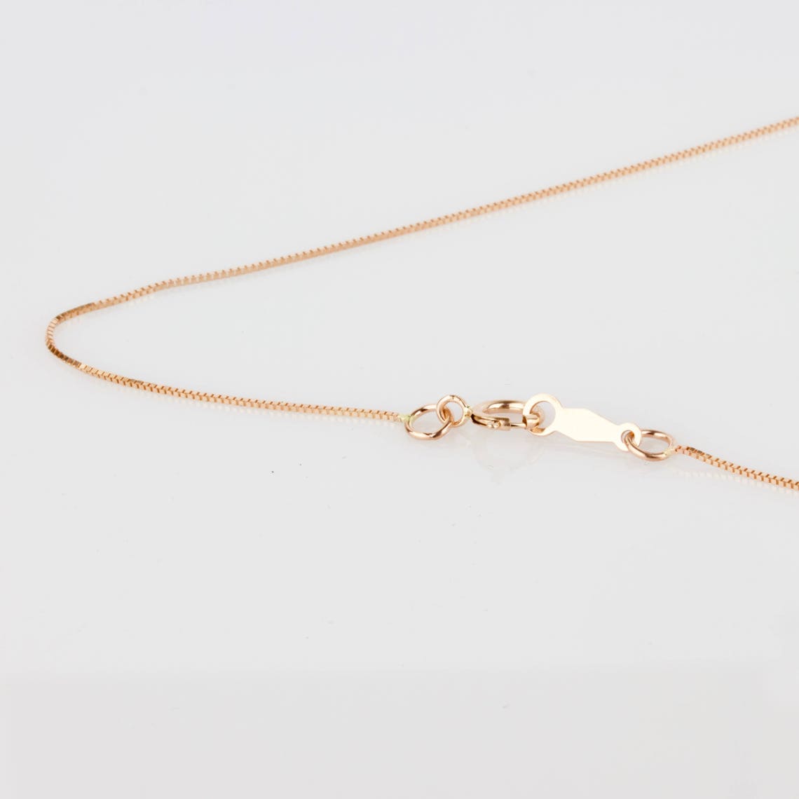 SOLID Gold Thin Plain Chain Delicate 14k Gold Box Chain - Etsy