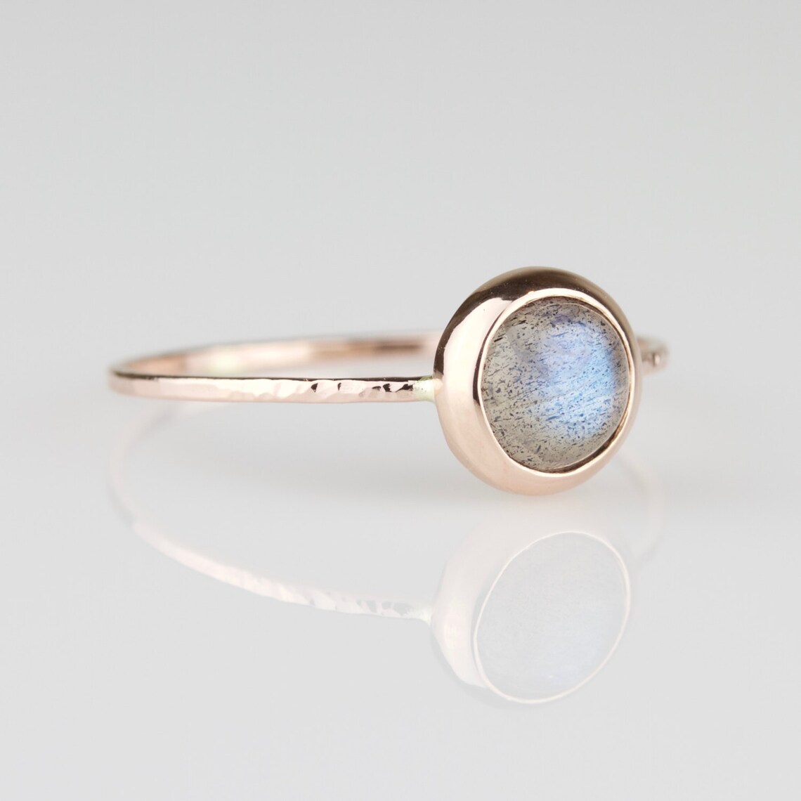 Labradorite Stacking Ring | SOLID Gold Labradorite Ring | Dainty ...