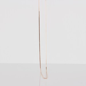 SOLID Gold Thin Plain Chain | Delicate 14k Gold Box Chain | .55mm Wide ...