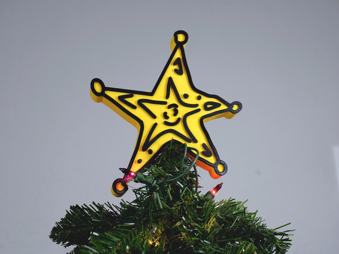 Grinch Tree Topper Star - 3D Printed Handmade Grinchmas Holiday ...