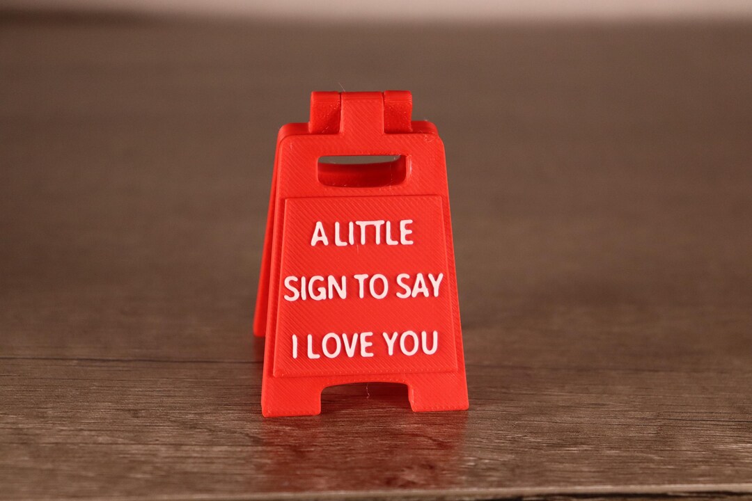Mini Love Sign a Little Sign to Say I Love You 3D Printed Valentine's ...