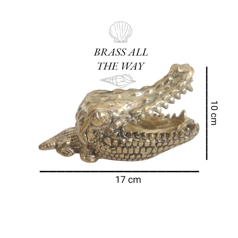 Cute Crocodile Ashtray - Cute Mini Aligator Ashtray - Brass Mini ...