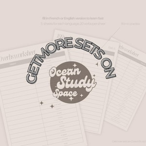 100 Most Common French Verbs - Etsy