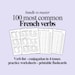 100 Most Common French Verbs - Etsy