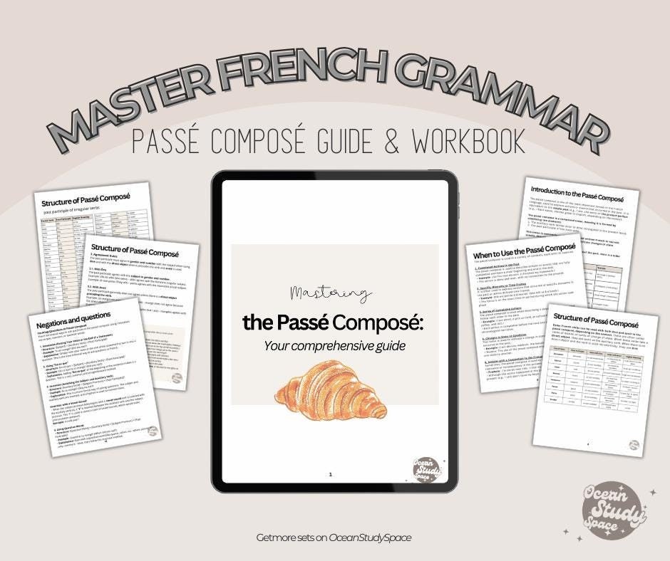 Complete Passé Composé Mastery Workbook | Learn French for Beginners ...