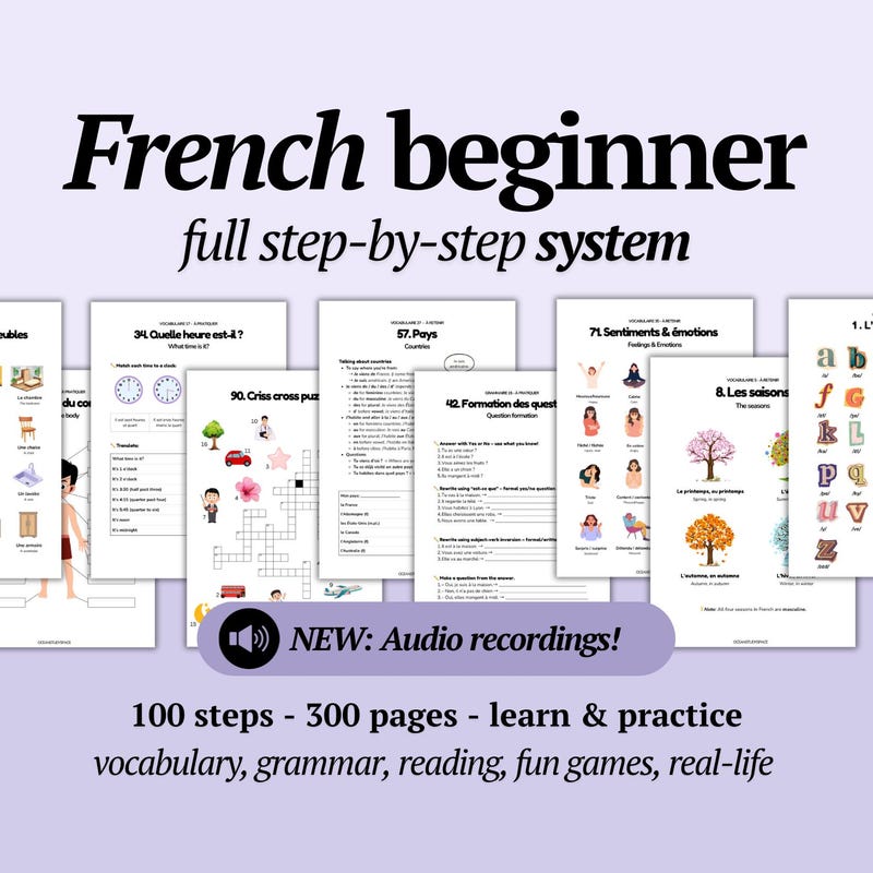 French School Workbooks - Etsy