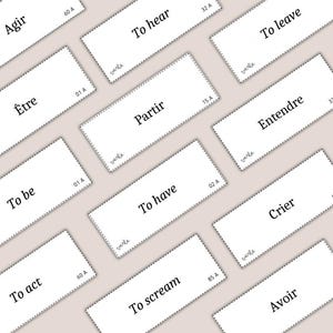 100 French Verbs Flashcards | Printable Flashcards French English ...