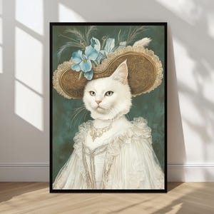 Custom Christmas Pet Portrait Poster & Canvas, Personalized Pet Art ...
