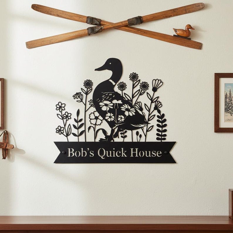 Personalized Duck House Sign,duck House Sign,custom Motel Sign,floral ...