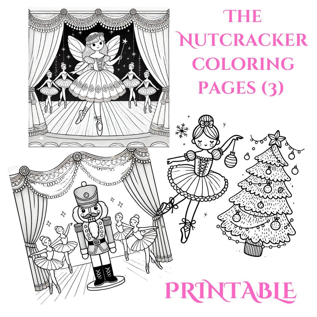 3 Nutcracker Coloring Pages, Coloring for Kids, Kids Coloring Activity ...