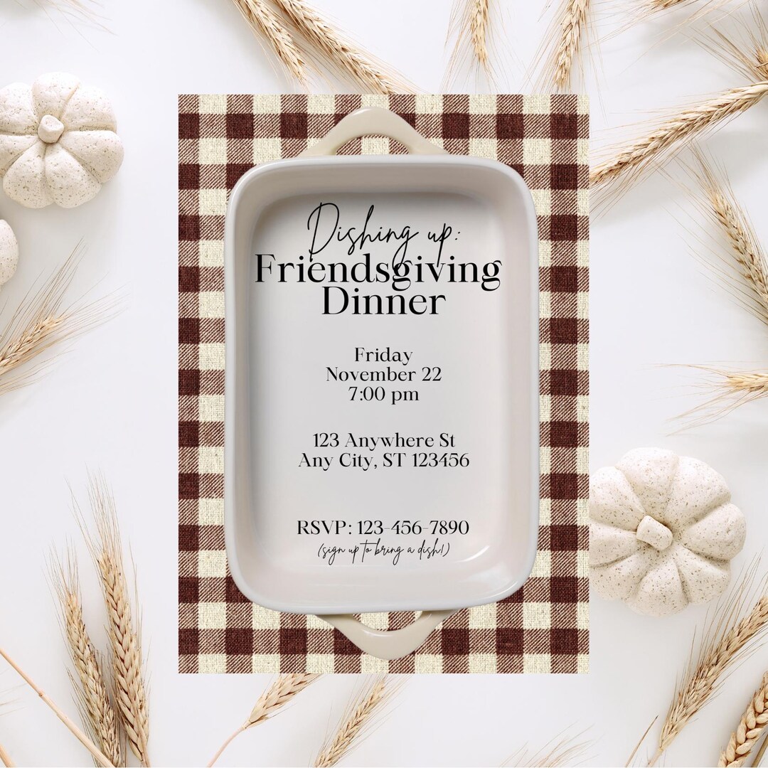 Editable Friendsgiving Invitation Template, Instant Download, Printable ...