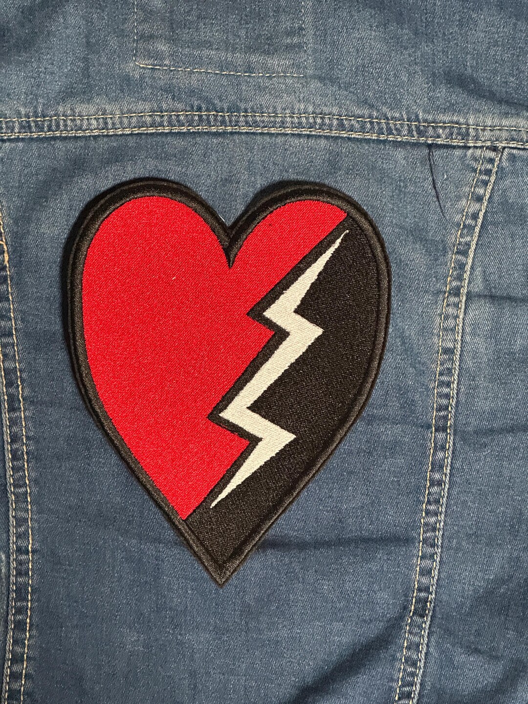 Descendants Rise of Red Heart Iron on Patch tall Option - Etsy