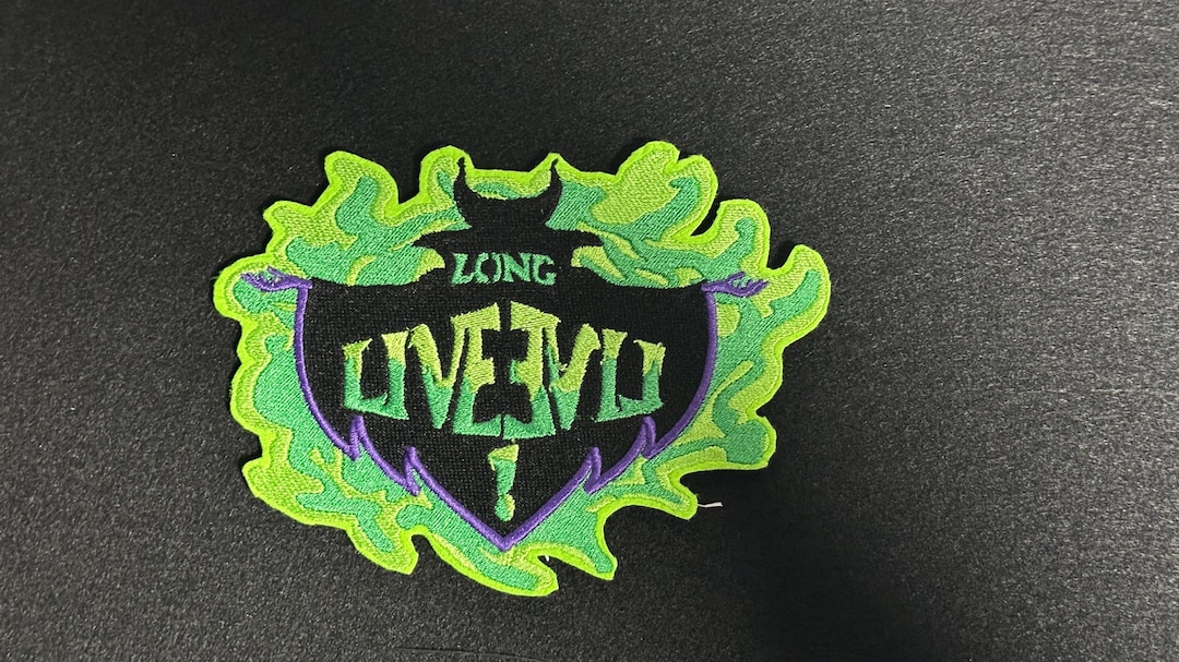 Descendants Long Live Evil With Flames Iron on Patch - Etsy