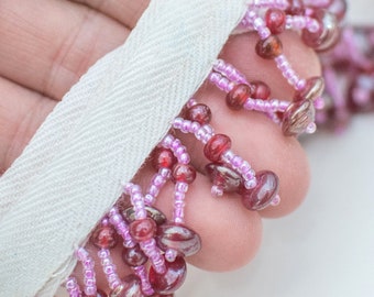 Beaded ribbon trim | Etsy
