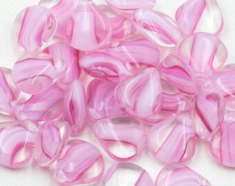 Pink glass beads | Etsy