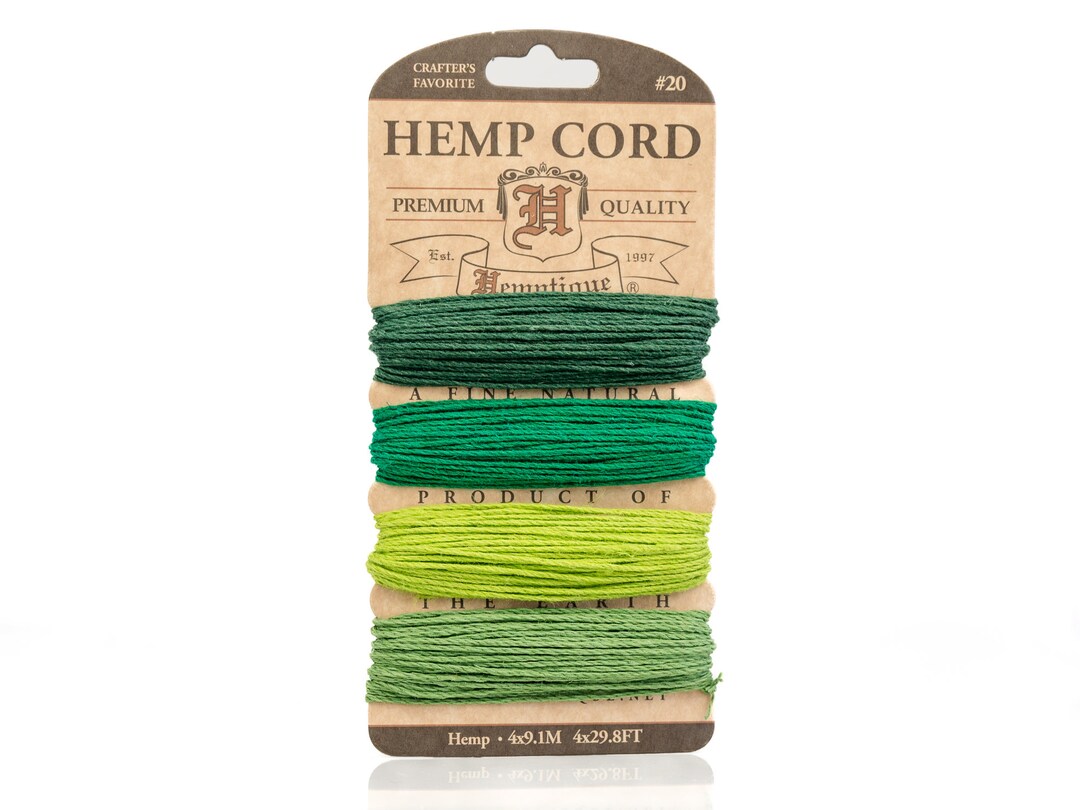 Hemp Twine 1mm Sample Card - 20lb Emerald -CH51 - Etsy