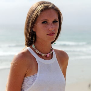 Cowrie Shell Flower Necklace Hemp Choker Beach Jewelry - Etsy