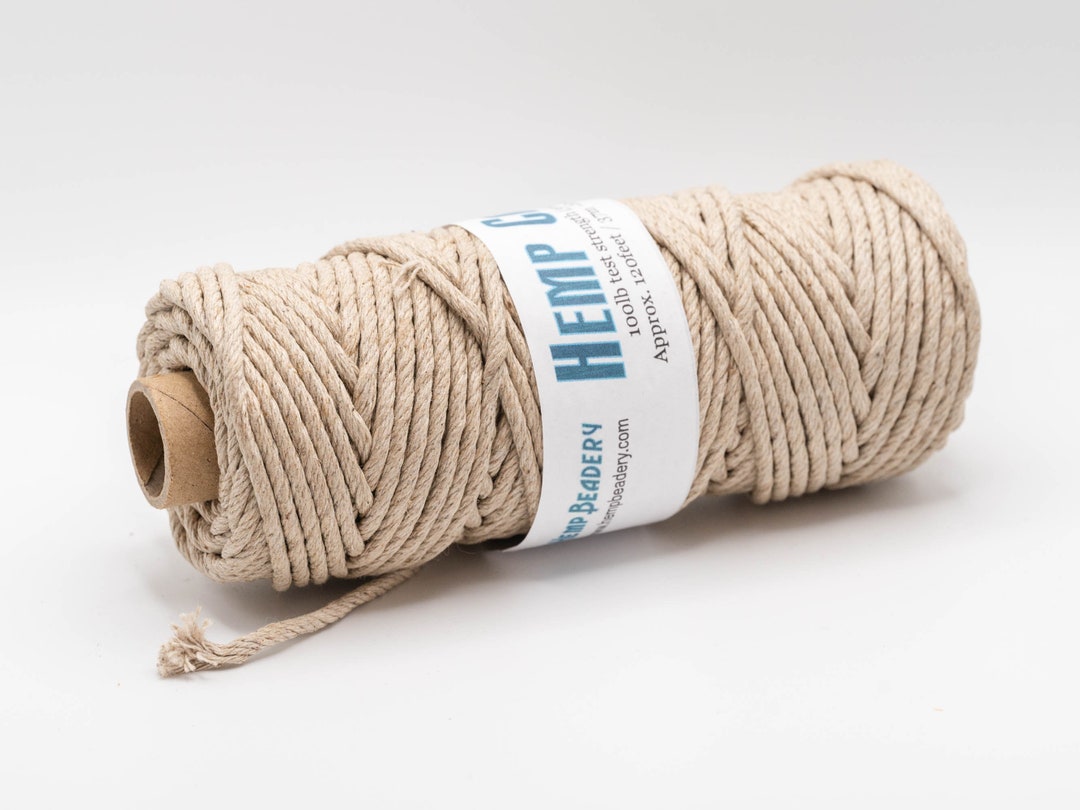 Hemp Rope 3mm - 100lb - Natural Thick Twine - Raw Craft Supply ...