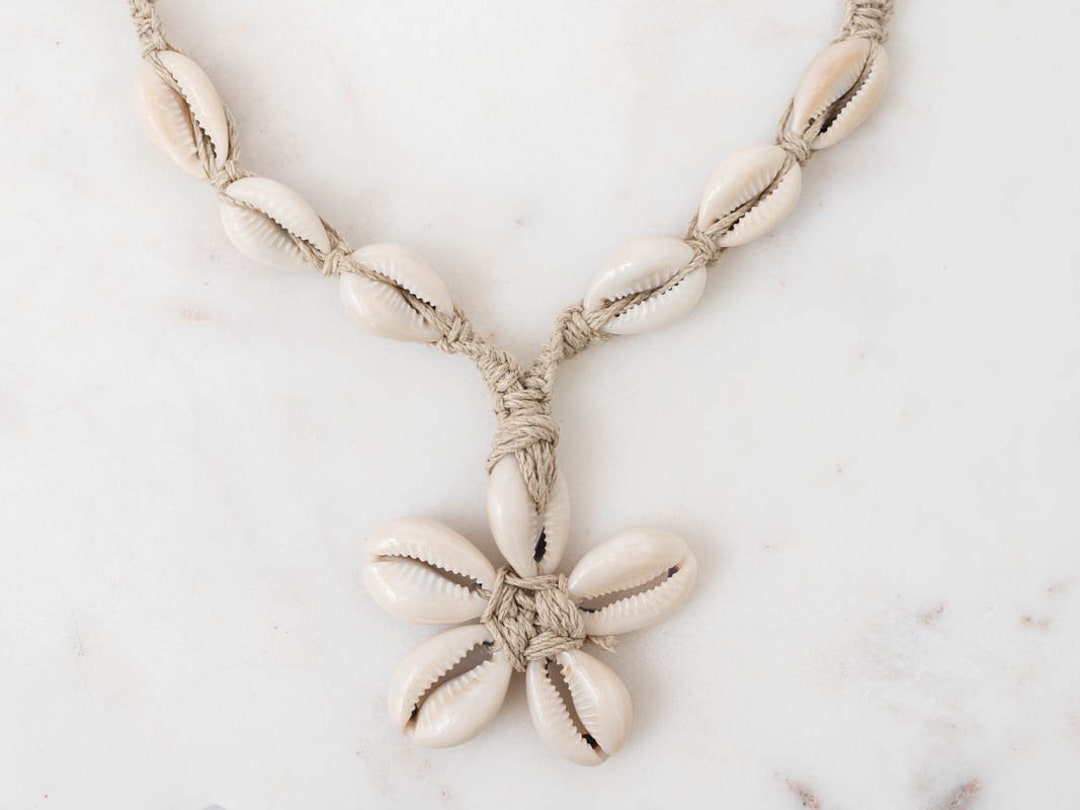 Cowry Shell Necklace Macrame Choker Gift for Her Choose the - Etsy