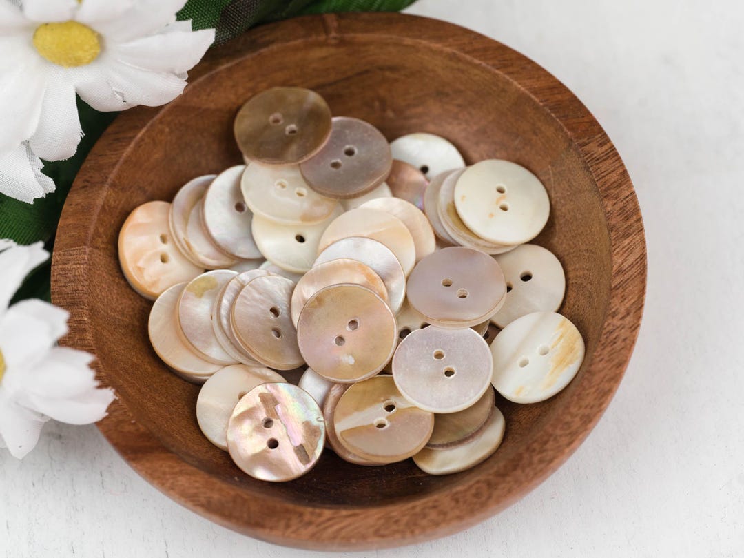 Abalone Shell Buttons - Shell Jewelry Charms - Natural Buttons - 25 ...