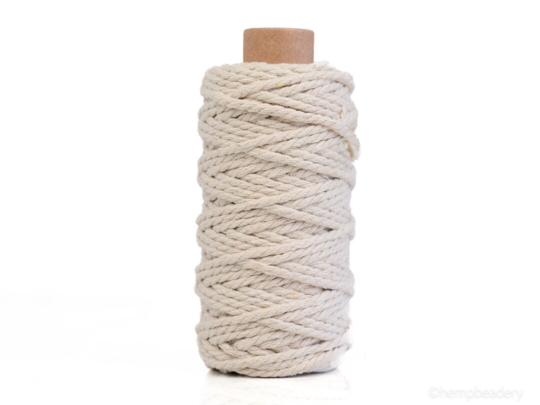 Cotton Macrame Cord, Natural Craft Rope, 3mm Thick, Craft Supplies, 30 ...