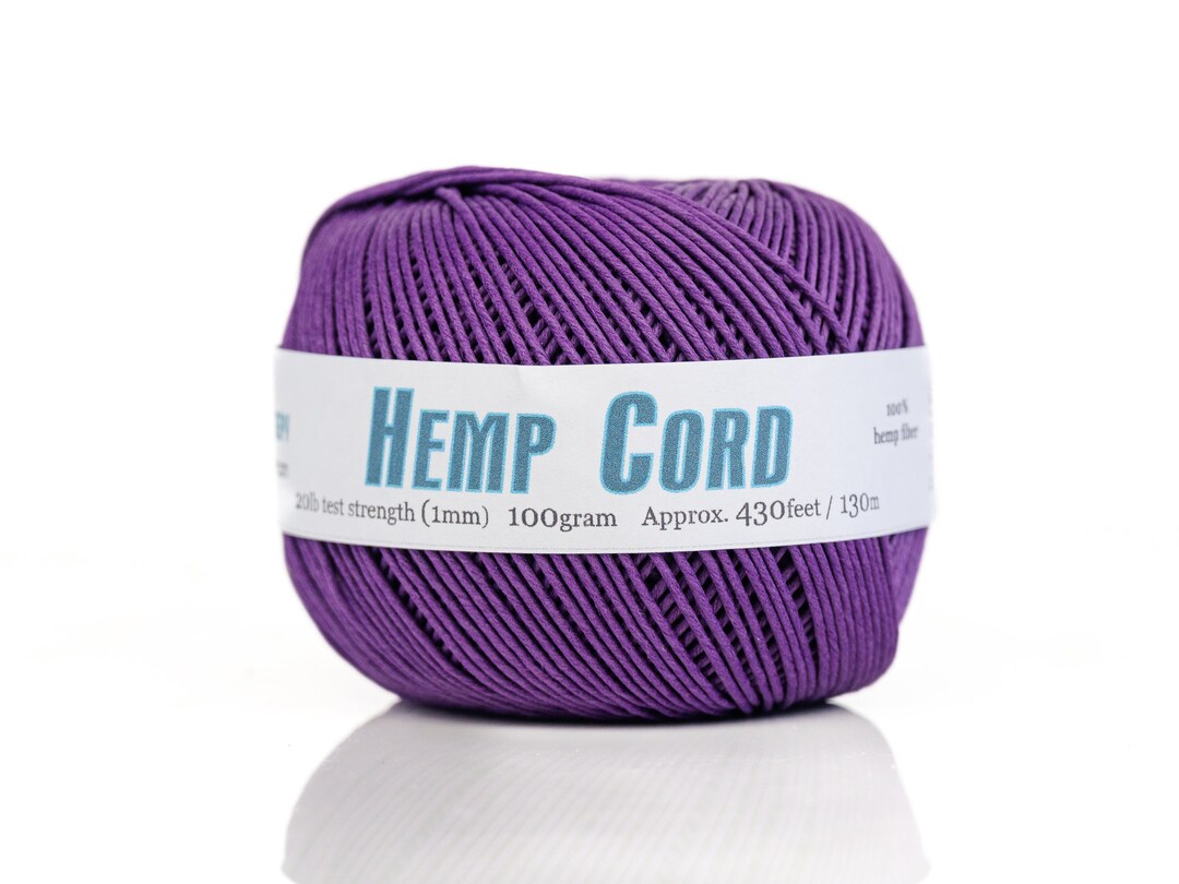 Purple Hemp Cord Ball: 1mm Thick 20lb Weight - Etsy