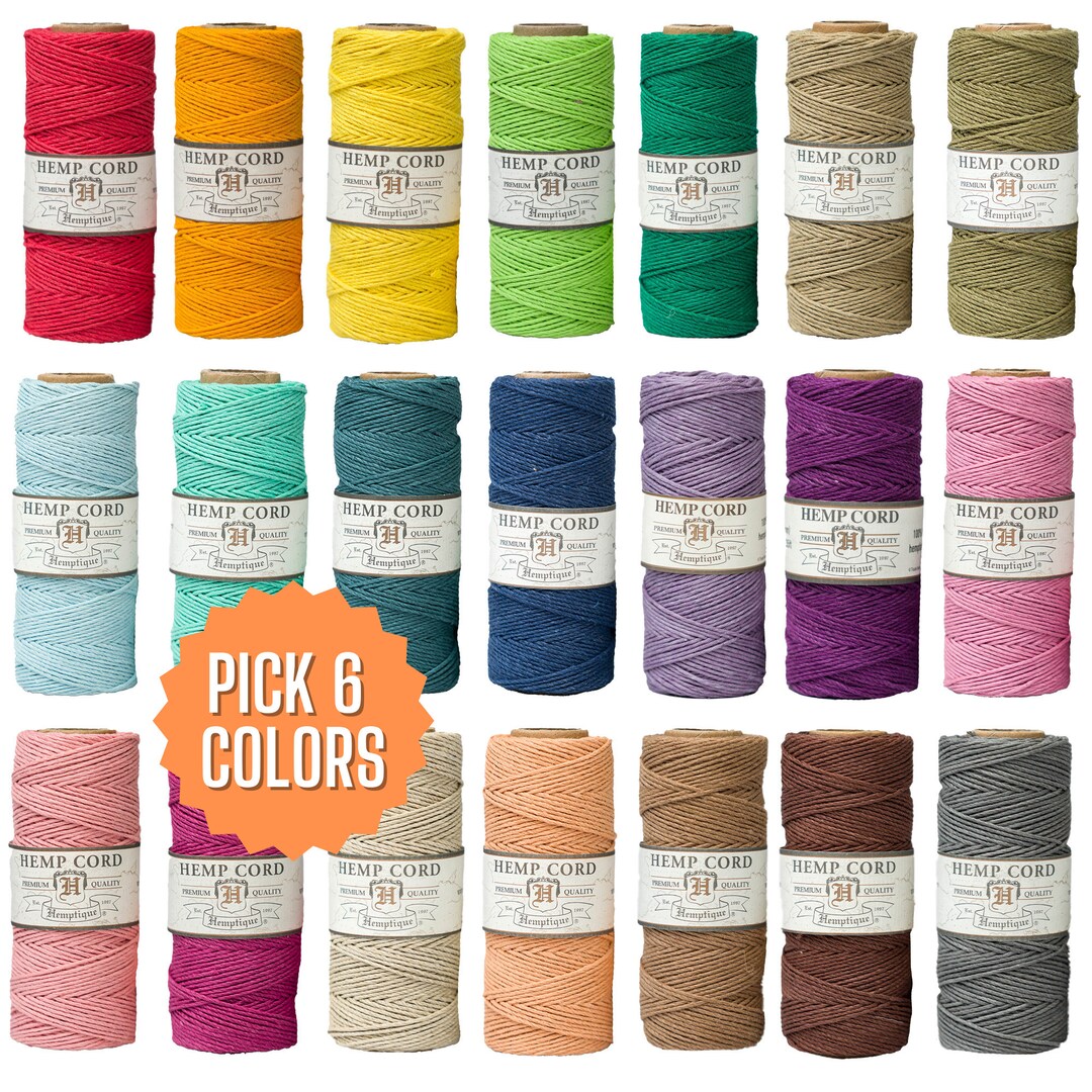 Hemp Cord 1mm 20lb, Macrame Beading Twine, Buy in Bulk and Save PICK 6 ...