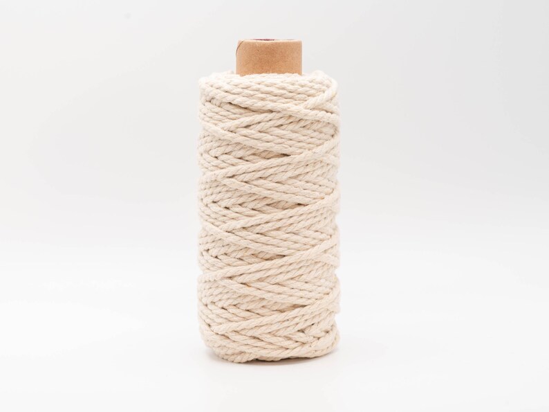 Cotton Macrame Cord Natural Craft Rope 3mm Thick Craft - Etsy