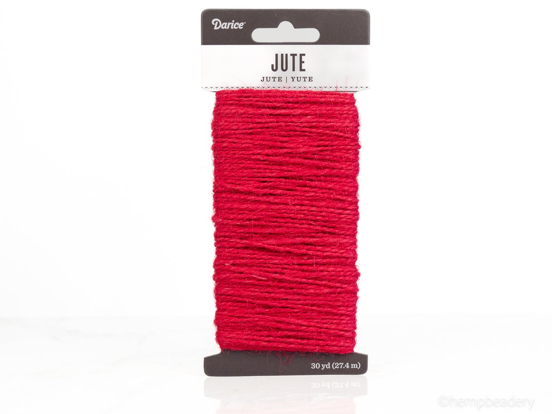 Red Jute Twine, 2ply, 2mm, 30 Yard Card, Jute Rope - Etsy