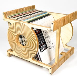 DISKO 12" 33 RPM Vinyl Record Storage Plywood Crate 3D Record Motif - Etsy