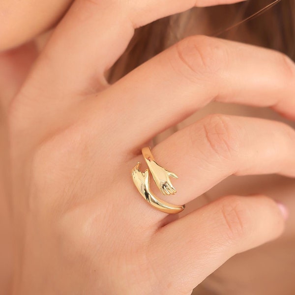 Hug Ring Gold - Etsy