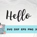 Hello Svg, Script SVG, Hello Cursive Svg, Hand Lettered Svg Cut File ...