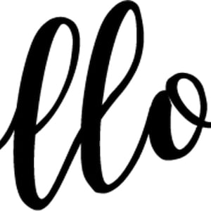 Hello Svg, Script SVG, Hello Cursive Svg, Hand Lettered Svg Cut File ...