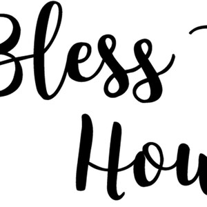 Bless This House Script Svg Cut File, Diy Housewarming Gift, Diy Gift ...