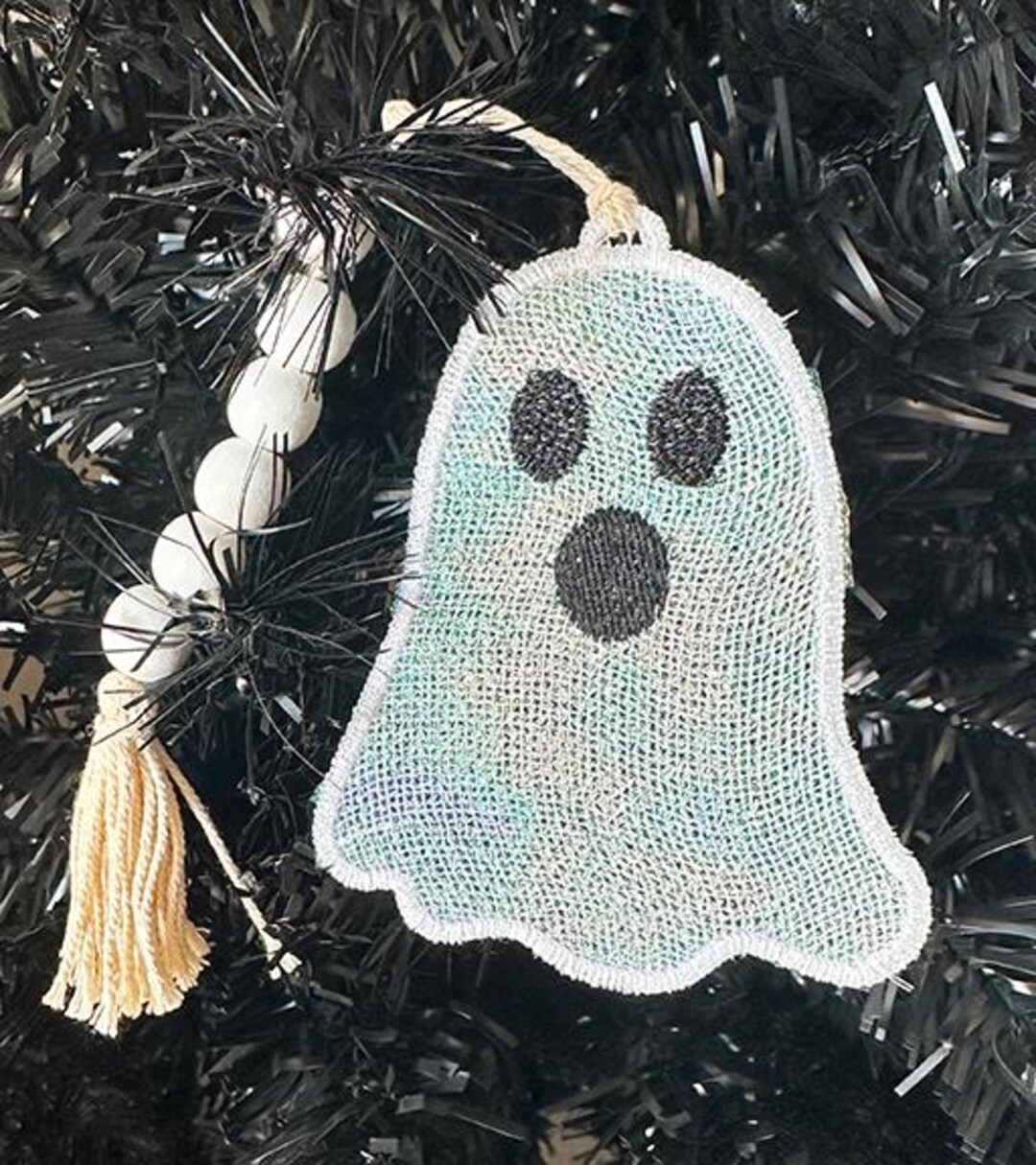 Lace Ghost Machine Embroidery Design Ornament, FSL Simple Ghost, ITH ...