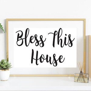 Bless This House Script Svg Cut File, Diy Housewarming Gift, Diy Gift ...
