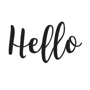 Hello Svg, Script SVG, Hello Cursive Svg, Hand Lettered Svg Cut File ...