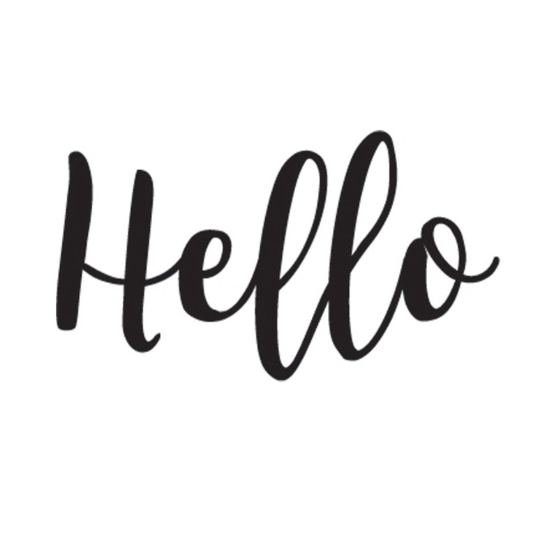 Hello Svg Script SVG Hello Cursive Svg Hand Lettered Svg | Etsy