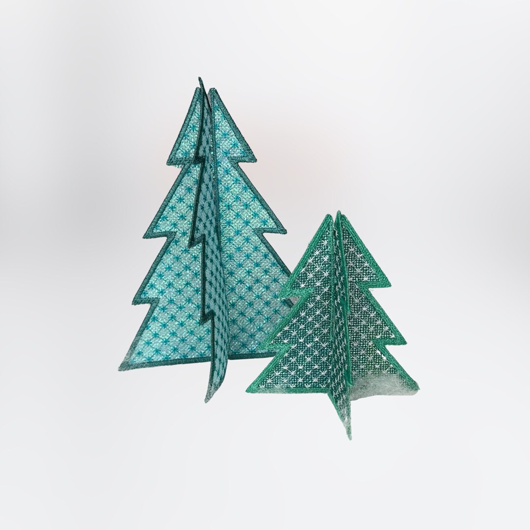 FSL Tree Embroidery File, in the Hoop Christmas Tree Project, Holiday ...