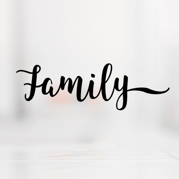 Family SVG for Cricut Cursive Family Cutting File | Etsy Australia
