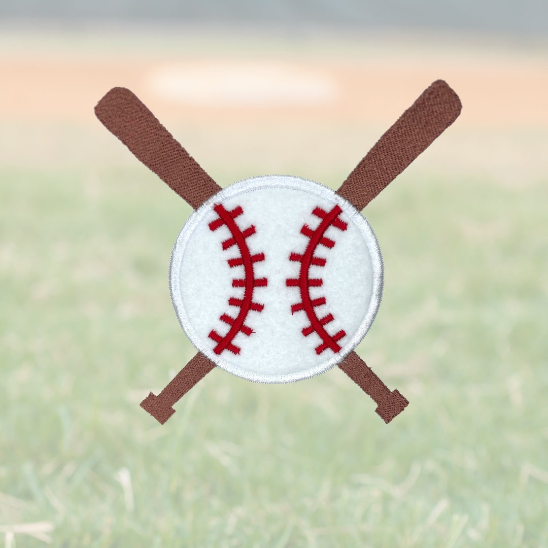 Applique Baseball and Bat Embroidery Pattern, Sports Embroidery Design ...