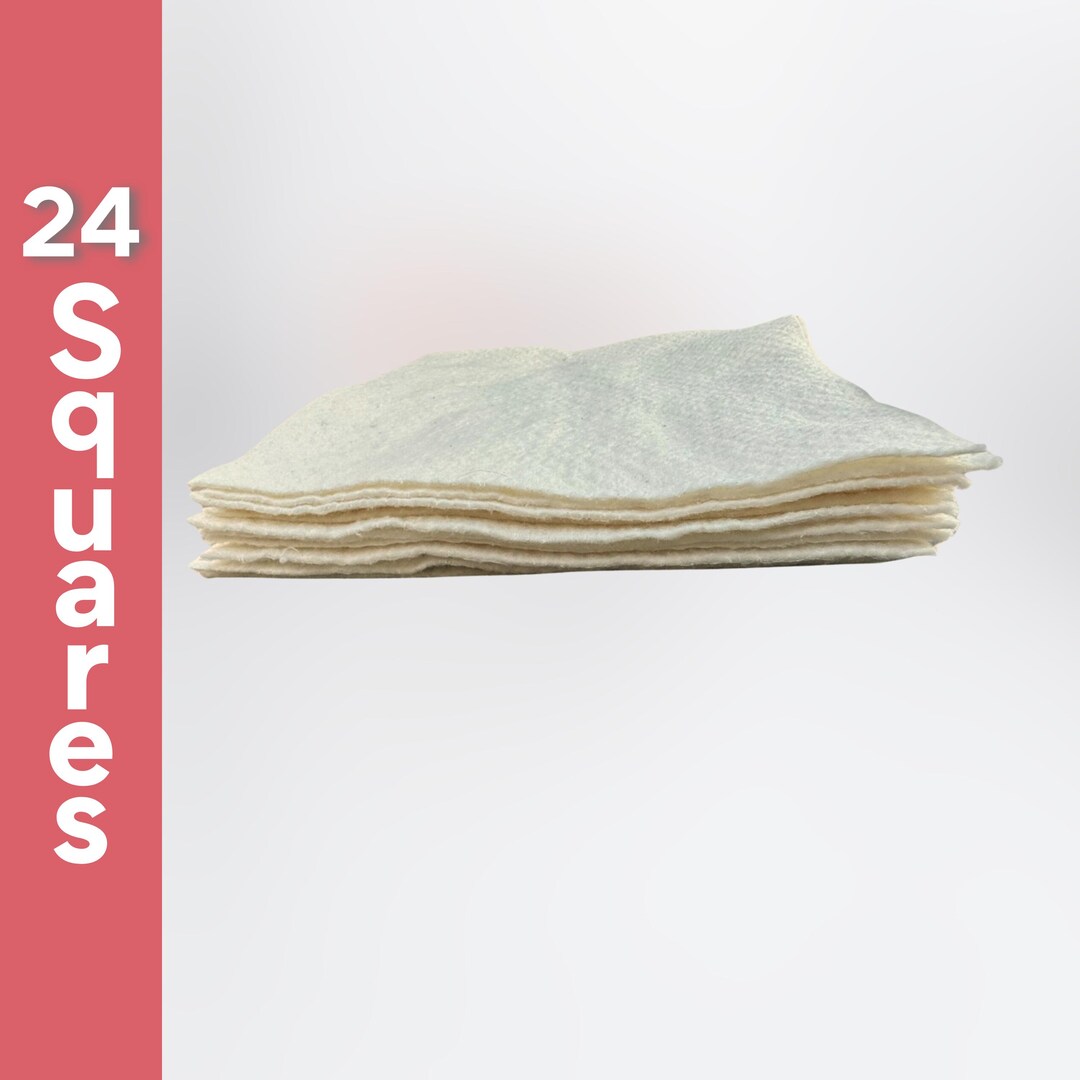 10-inch Pre-cut Batting Squares for Bowl Cozies. Set of 24 Warm 100 ...