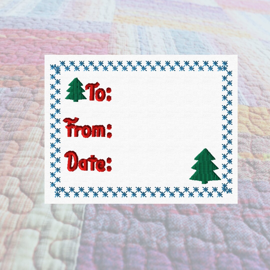 Quilt Label Embroidery Pattern, ITH Embroidery Design, Instant Download ...